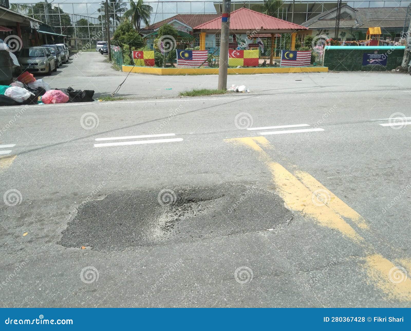 Road Damage & X28;compression& X29; Stock Photo - Image of hole, road ...