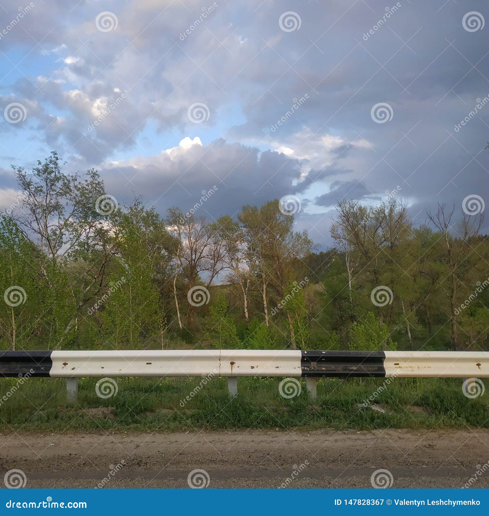 On Road. Damper on the Side of the Road Stock Image - Image of outdoor ...
