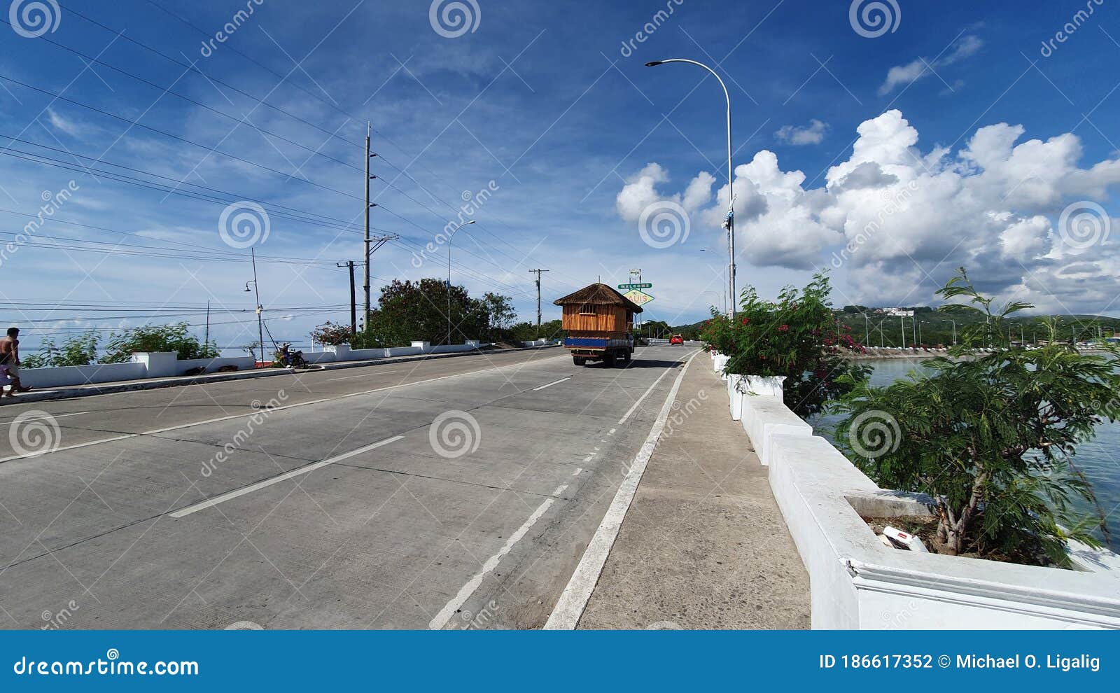 Road in Dauis-Panglao Bridge in Bohol, Philippines Stock Photo - Image ...