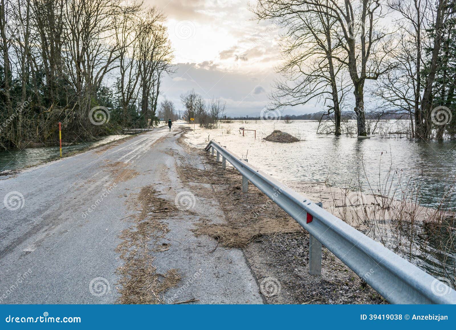 Road with Debris Left after the Flood Stock Photo - Image of weather ...
