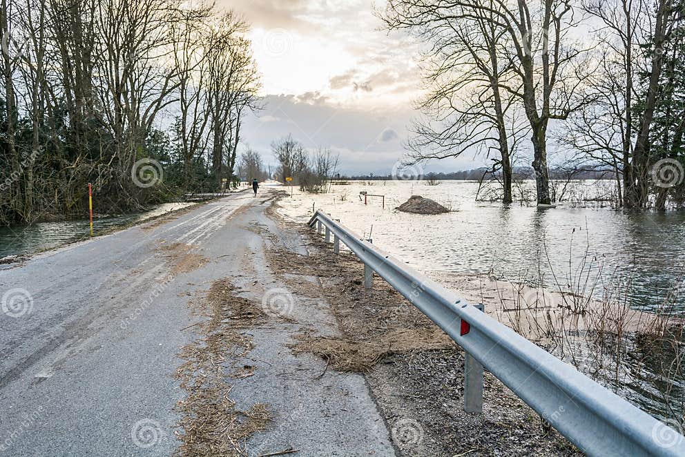 Road with Debris Left after the Flood Stock Photo - Image of weather ...