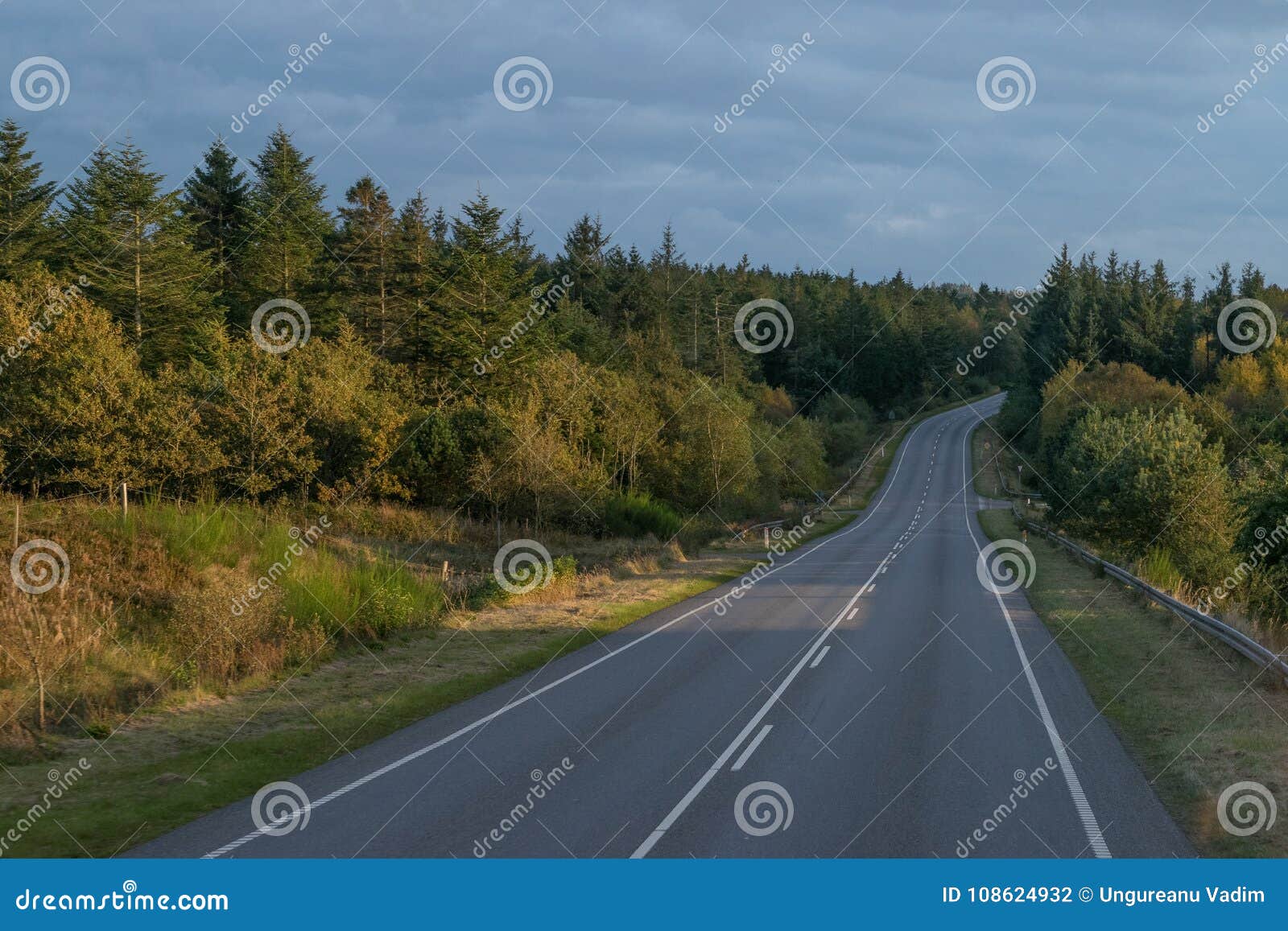On the Road through Denmark Stock Photo - Image of urban, midtjylland ...