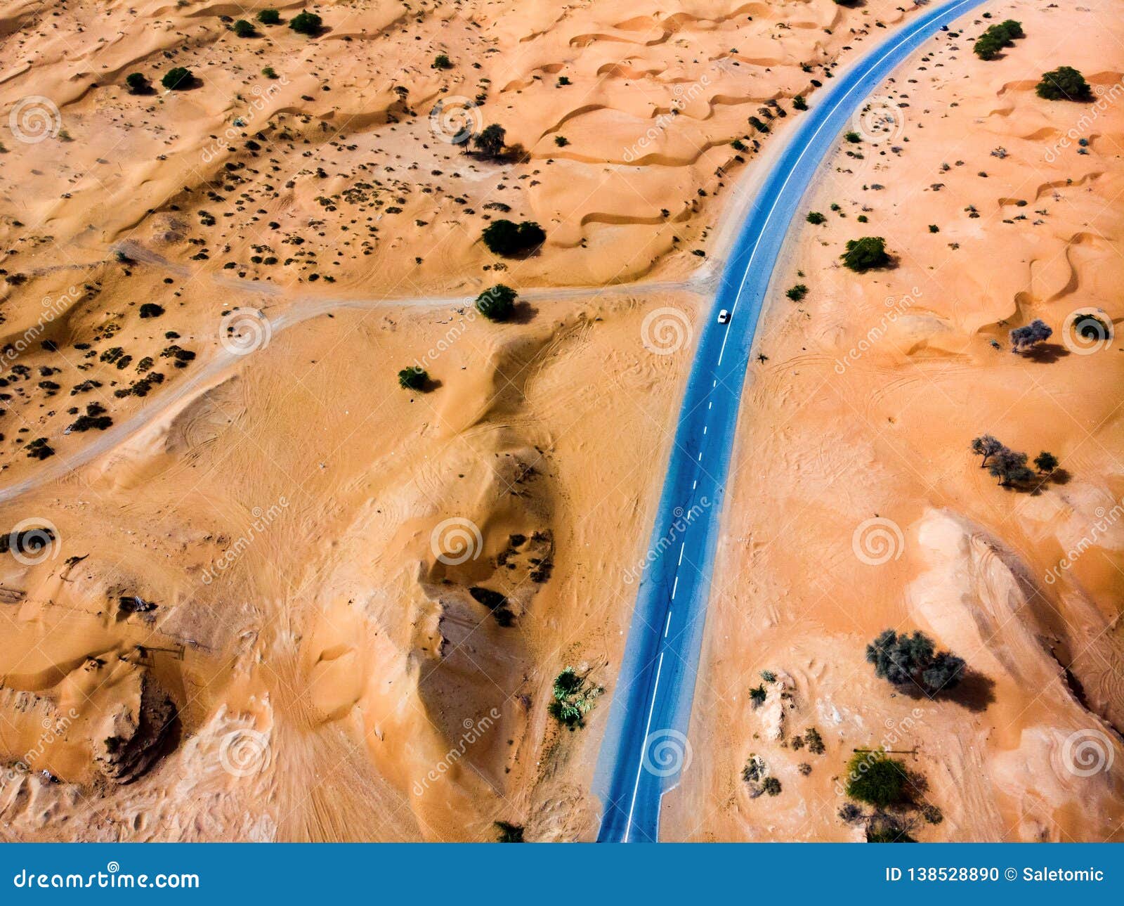 Road in the Desert Aerial View Stock Photo - Image of desert, scenery ...