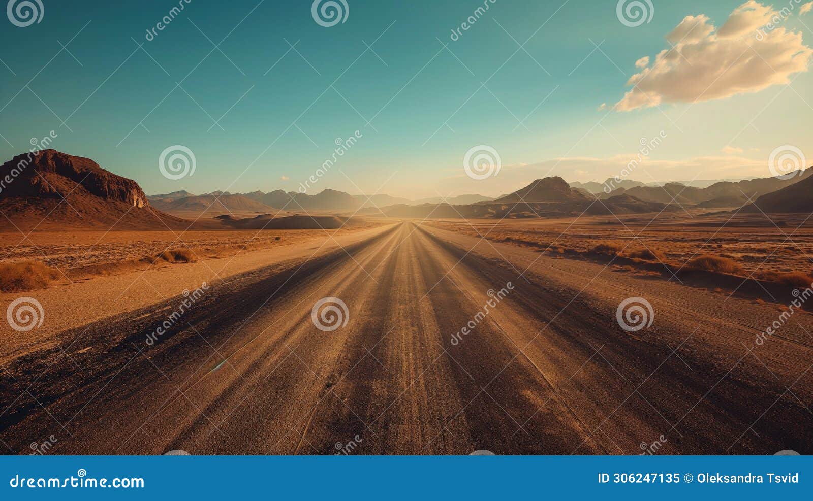 Road in the Desert. Conceptual for Freedom, Enjoying the Journey. Empty ...