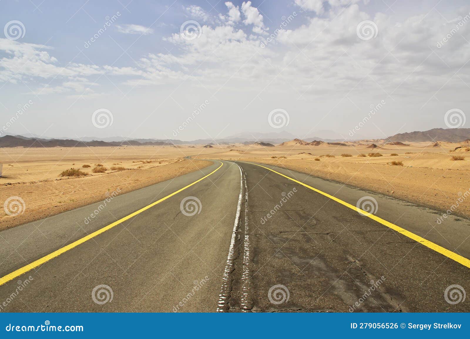 The Road in the Desert, Saudi Arabia Stock Photo - Image of loneliness ...