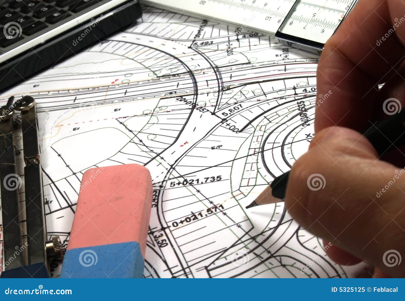 Road design stock image. Image of curve, desk, home, constructor - 5325125