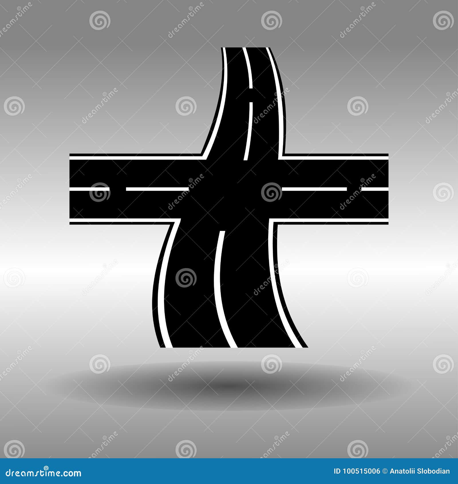 Road Design Over White Background, Vector Illustration Stock Vector ...