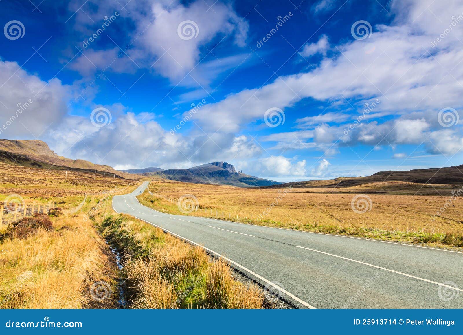 Road through a Desolate Landscape Stock Photo - Image of route ...