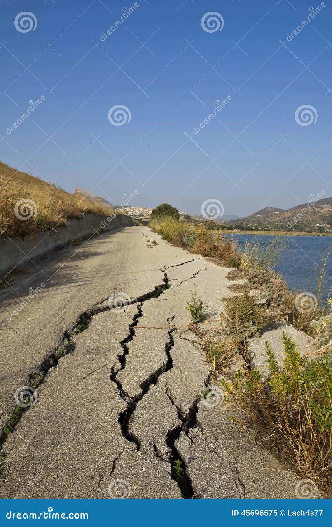 Road Destroyed by a Landslide Stock Image - Image of danger, road: 45696575