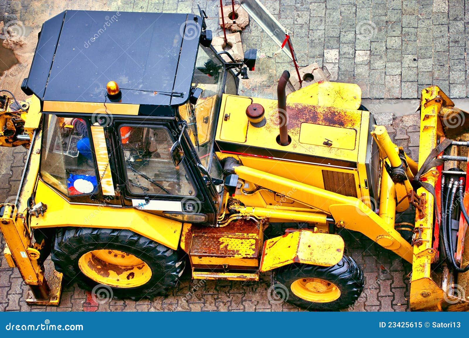 Road Digger stock image. Image of orange, cobble, powerful - 23425615
