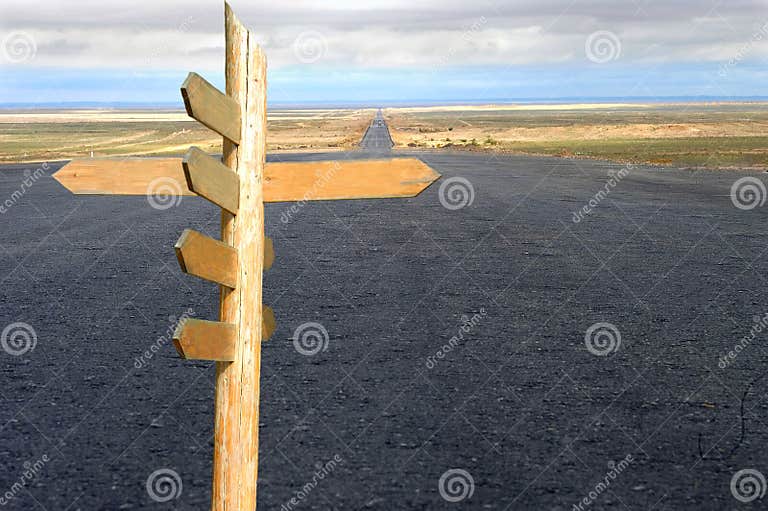Road and Direction stock image. Image of pointing, wooden - 3875681
