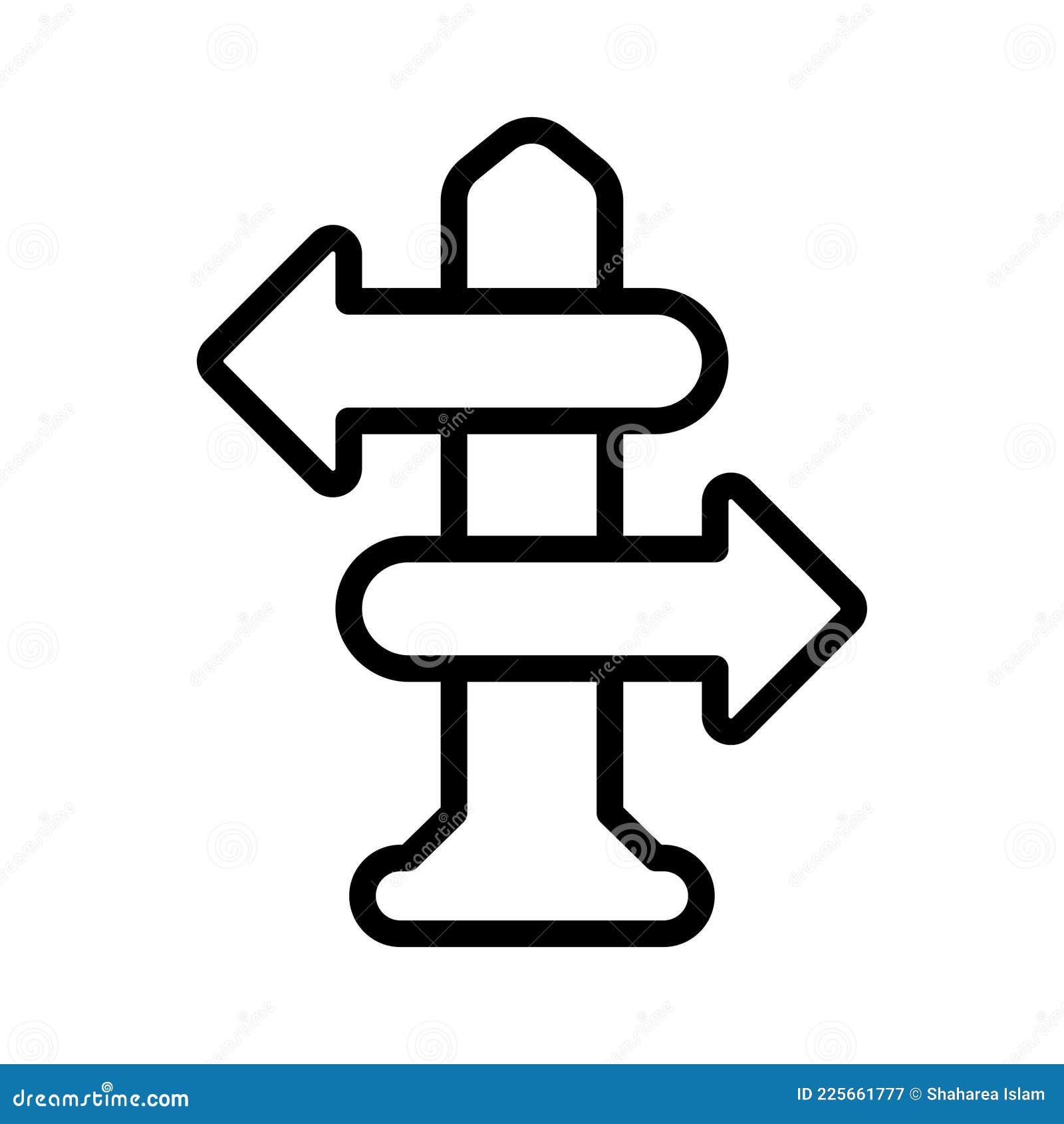 Road direction icon stock vector. Illustration of pointer - 225661777