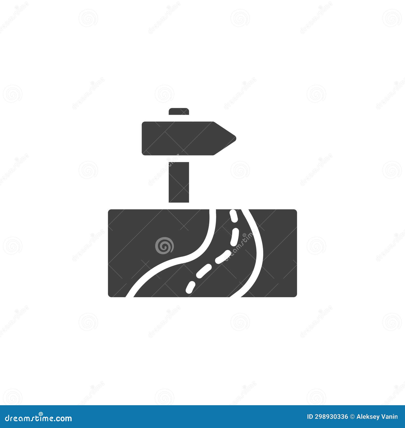 Road Direction Pointer Vector Icon Stock Illustration - Illustration of ...