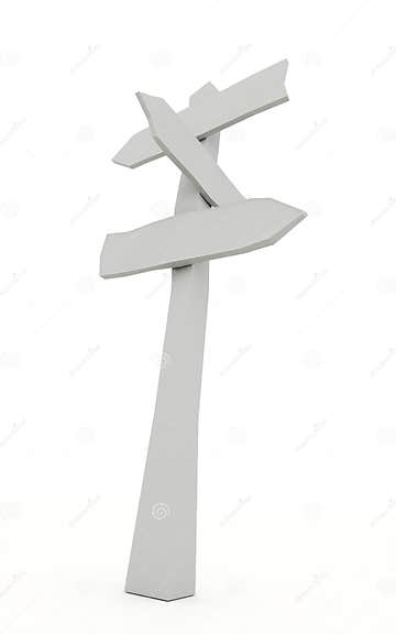 Road Directory Isolated on White Stock Illustration - Illustration of ...