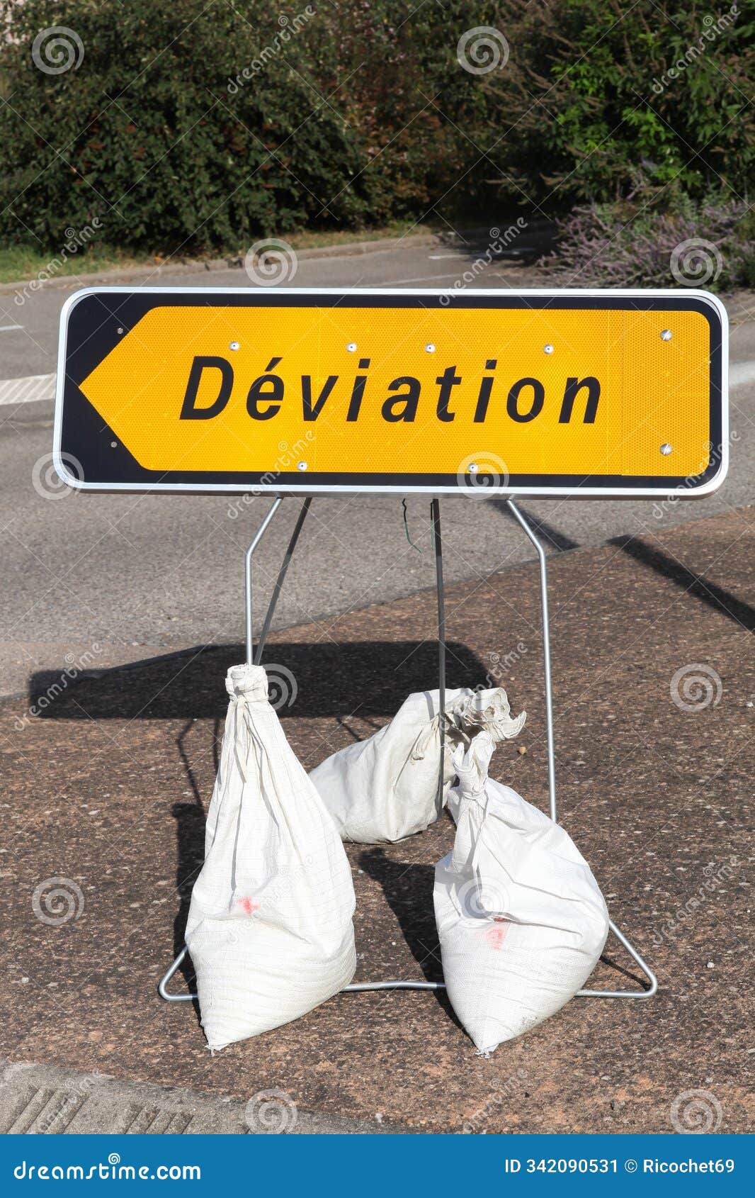 Diversion Sign In Countryside Royalty-Free Stock Photo | CartoonDealer ...