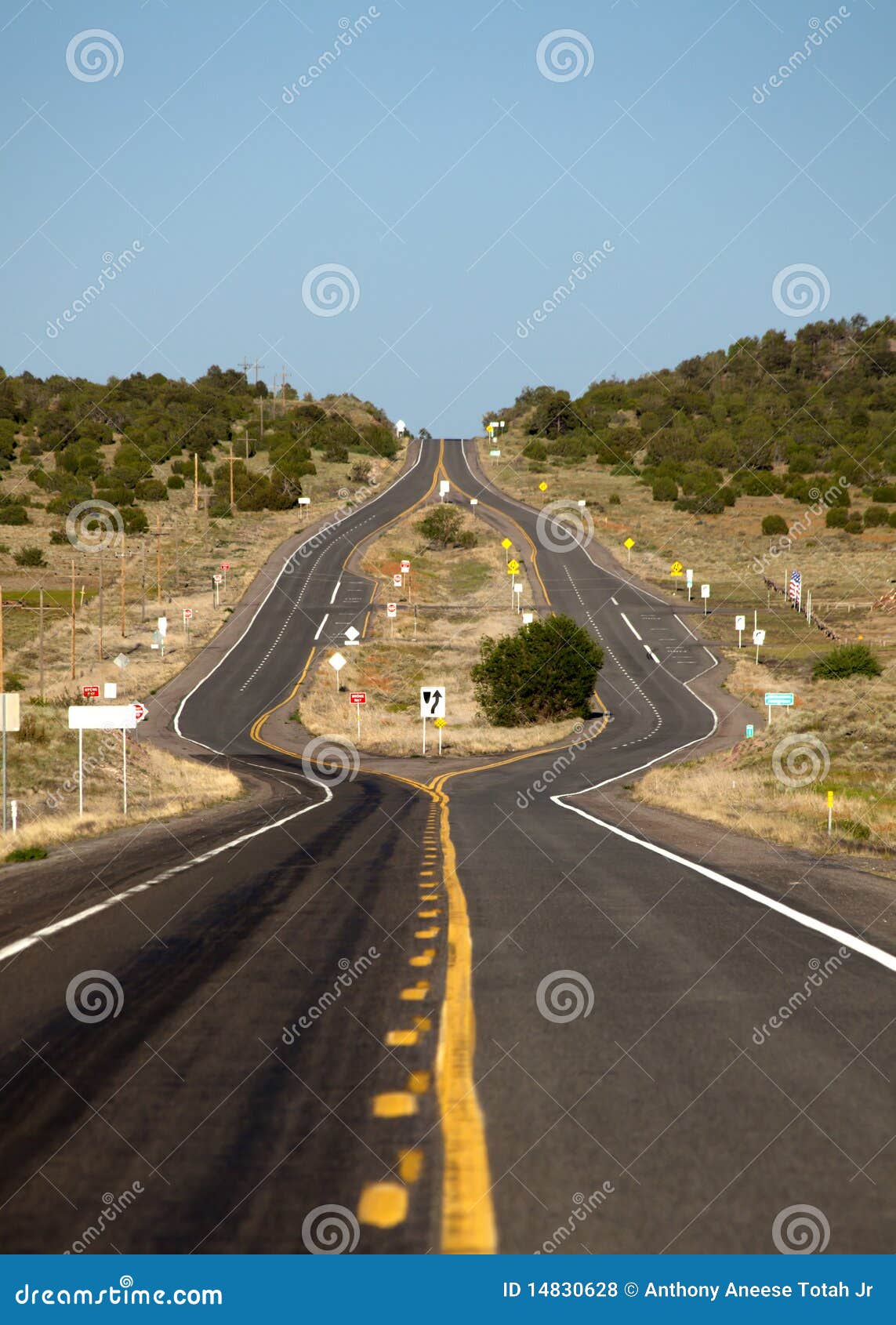 Road Divided stock photo. Image of landscape, isolated - 14830628
