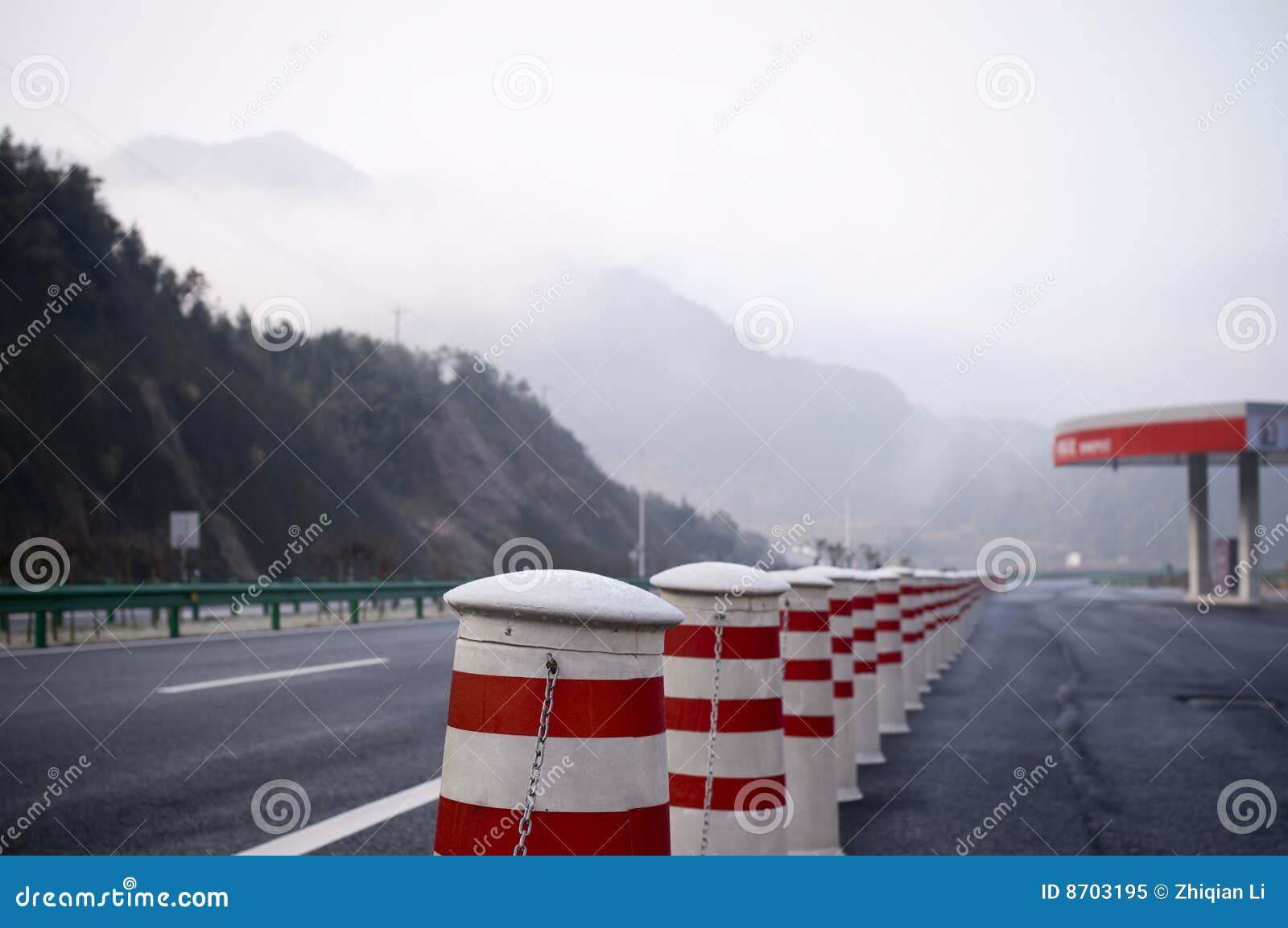 Road dividers stock image. Image of stop, safe, asia, street - 8703195