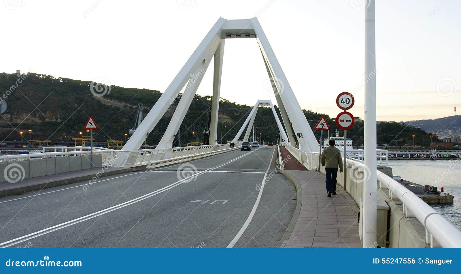 Road and drawbridge editorial photo. Image of cruise - 55247556