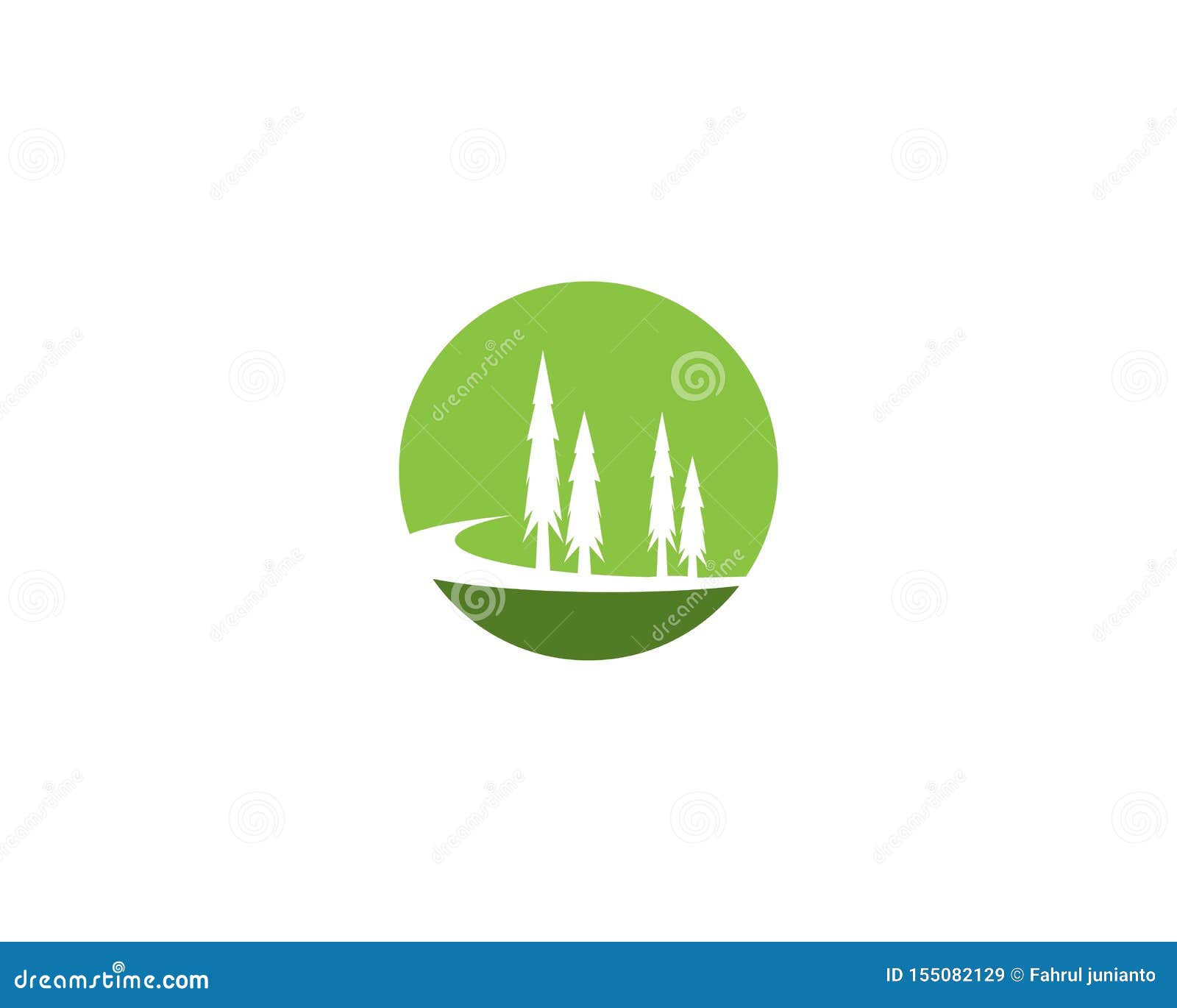 The Road on the Edge of the Forest is a Vector Logo Stock Vector ...