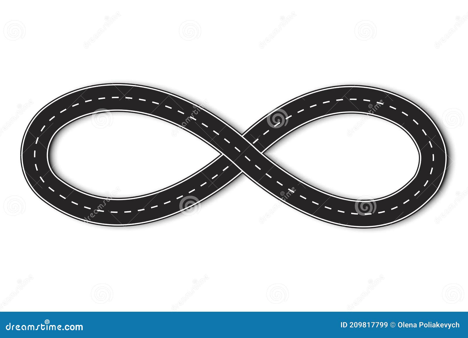 Road Eight. Line Vector. Go Figure. Abstract Circle Geometric Shape ...