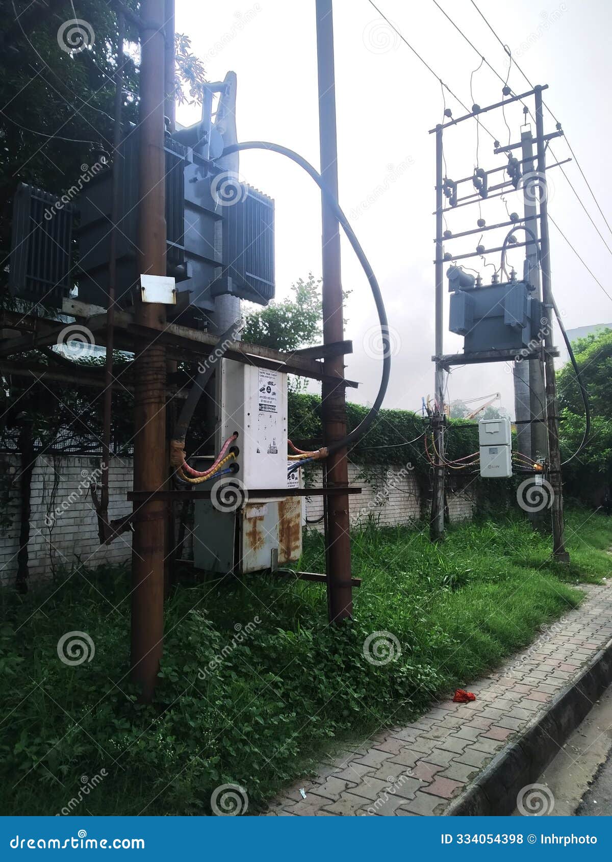 Road Electricity Transformer Over Editorial Stock Photo - Image of ...