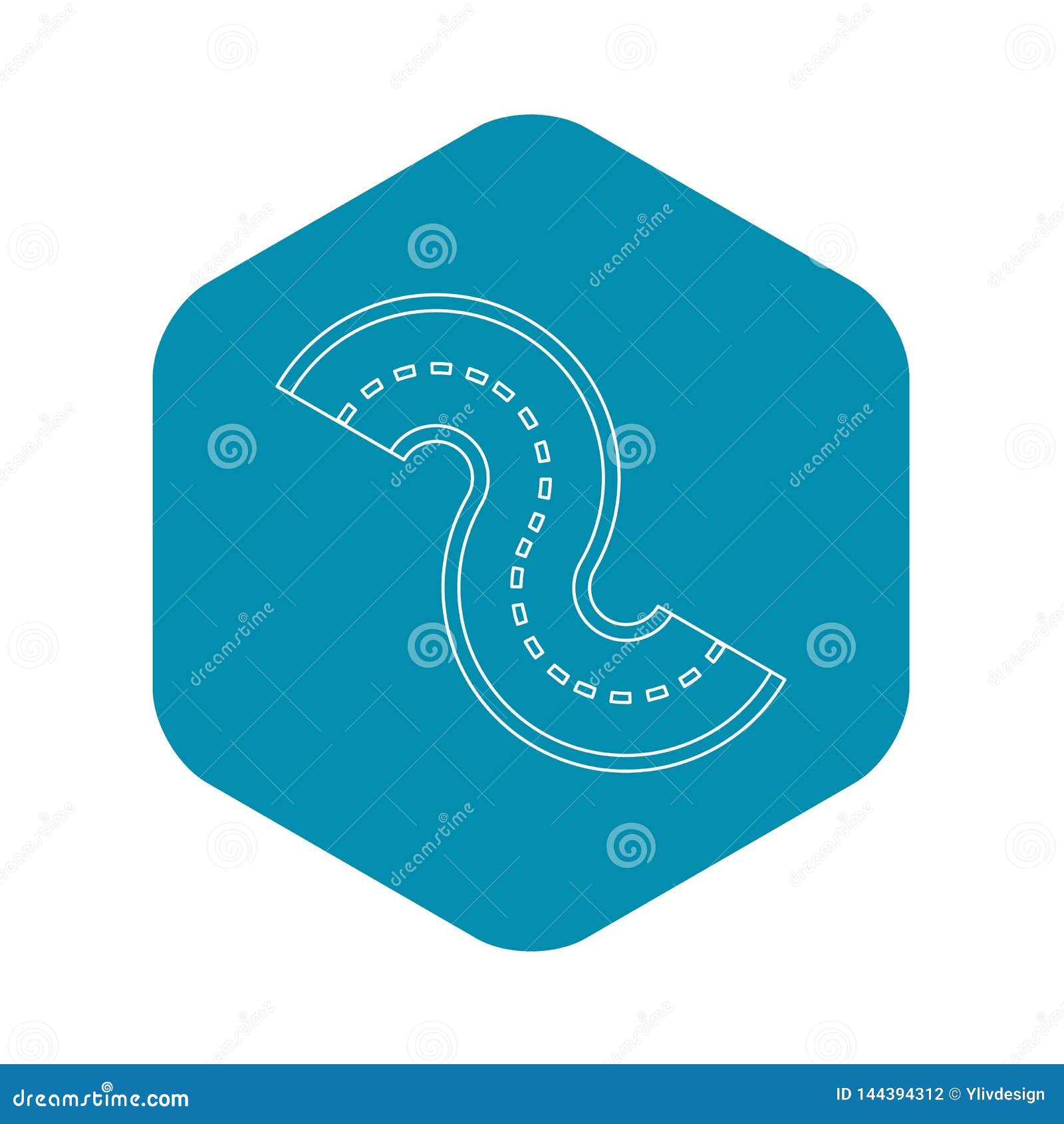 Road Element Icon, Outline Style Stock Vector - Illustration of lane ...