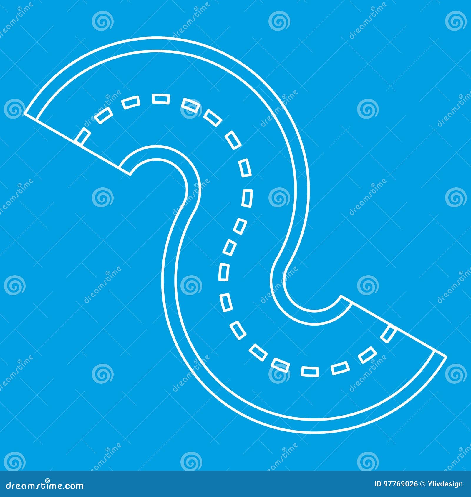 Road Element Icon, Outline Style Stock Vector - Illustration of segment ...
