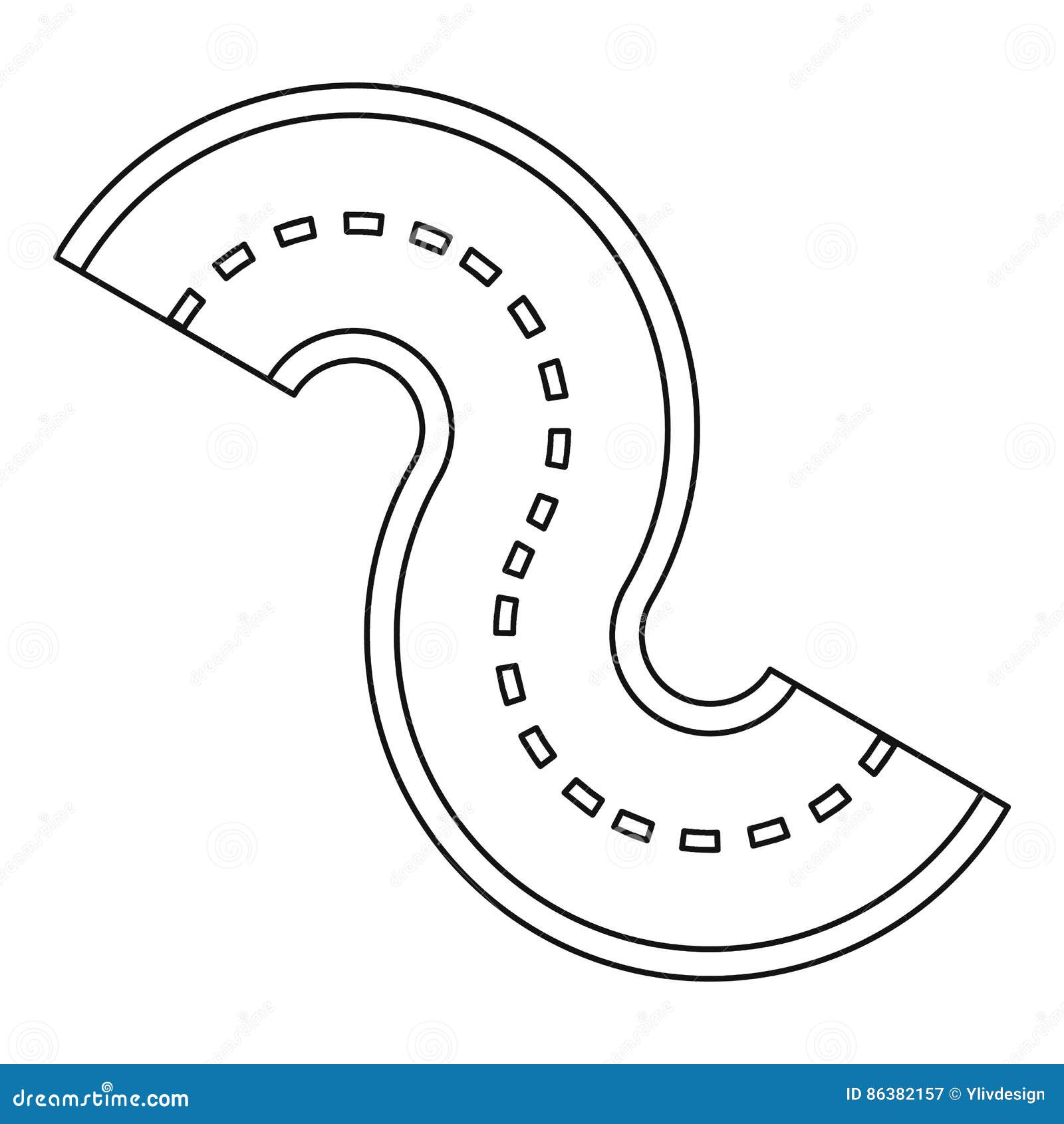 Road Element Icon, Outline Style Stock Vector - Illustration of ...