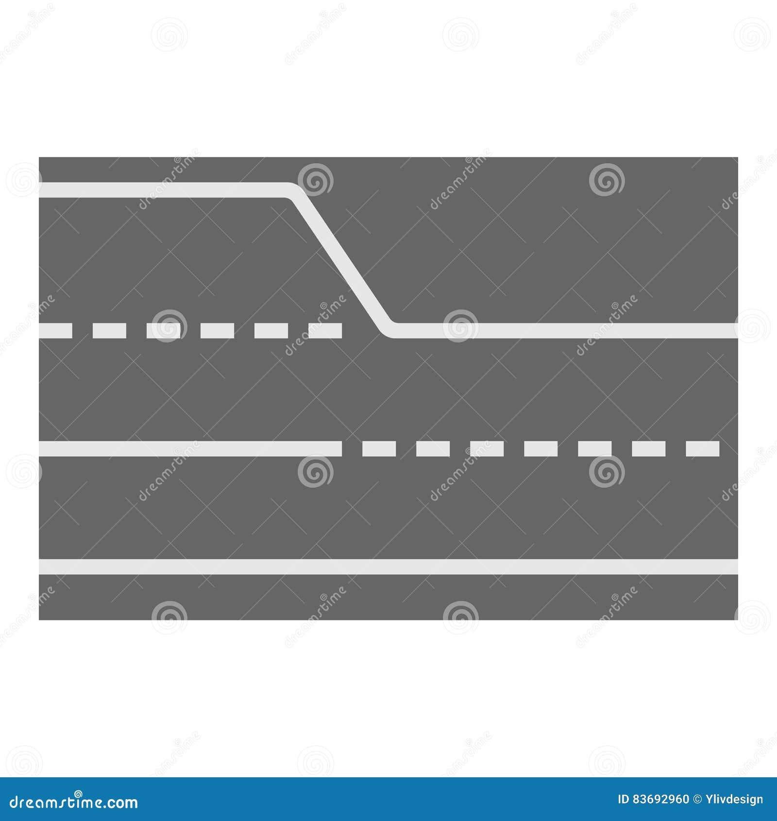 Road Element Top View Icon, Cartoon Style Stock Vector - Illustration ...