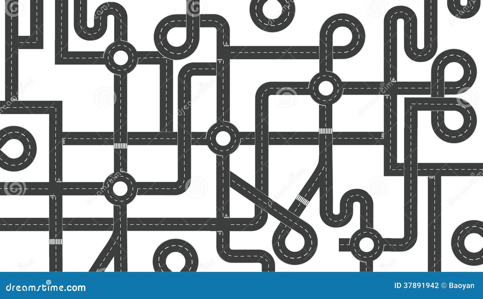 Road elements stock illustration. Illustration of asphalt - 37891942