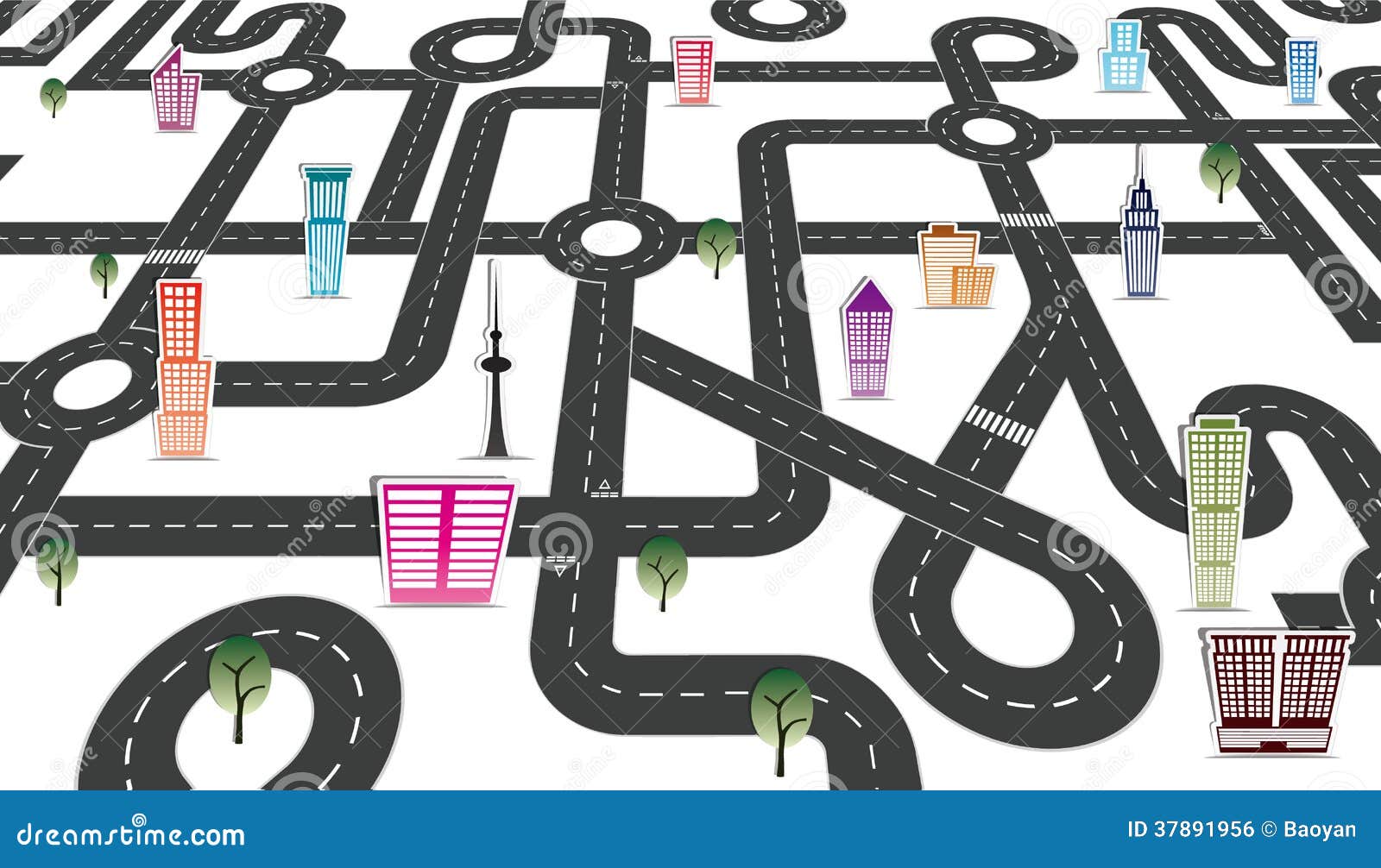 Road elements stock illustration. Illustration of transport - 37891956