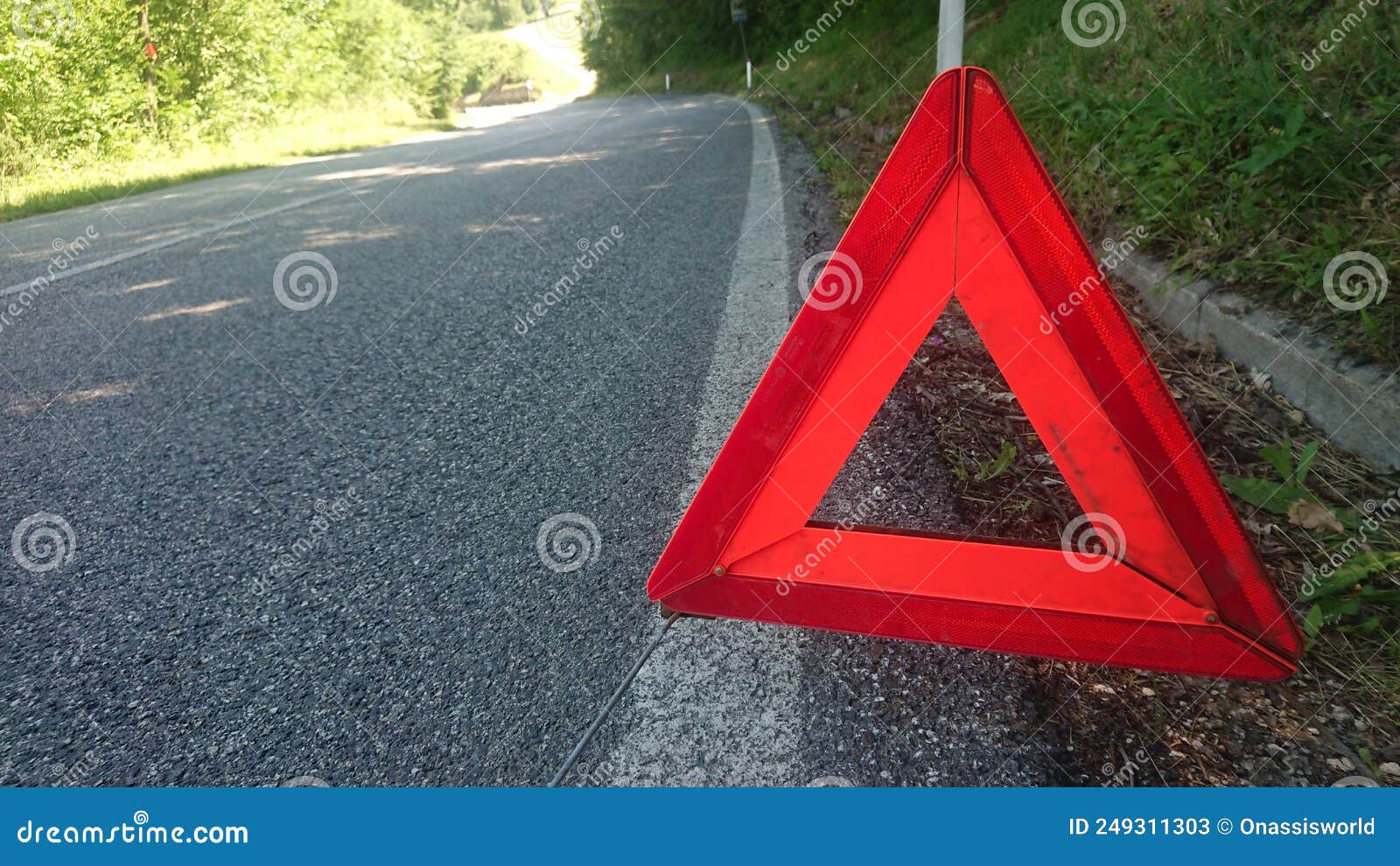 Road Emergency Sign. Breakdown. Signs Stock Image - Image of road, sign ...