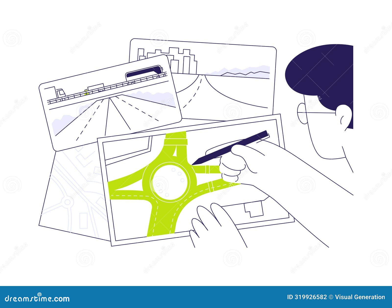 Road Engineering Abstract Concept Vector Illustration. Stock Vector ...