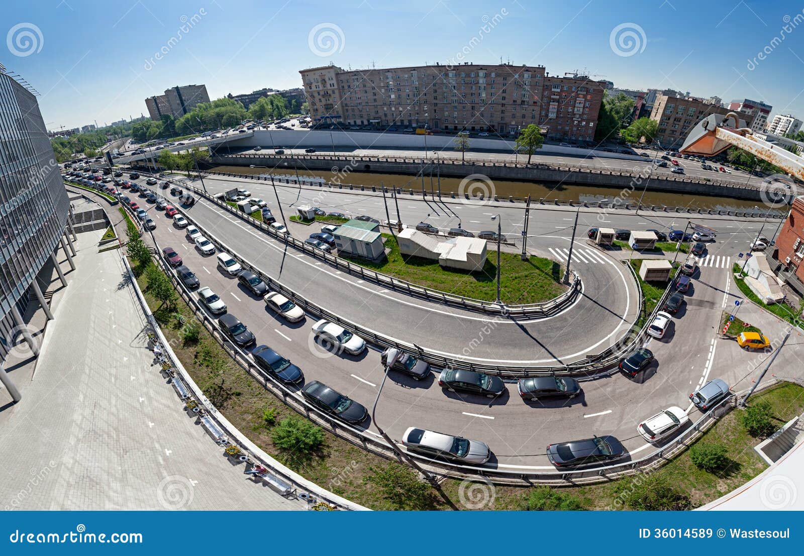 Road exit stock image. Image of parking, cars, construction - 36014589