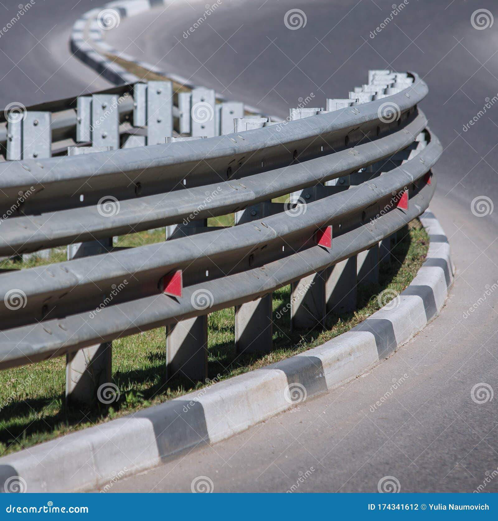 Road Fence Metal Construction Stock Photo - Image of graphic ...