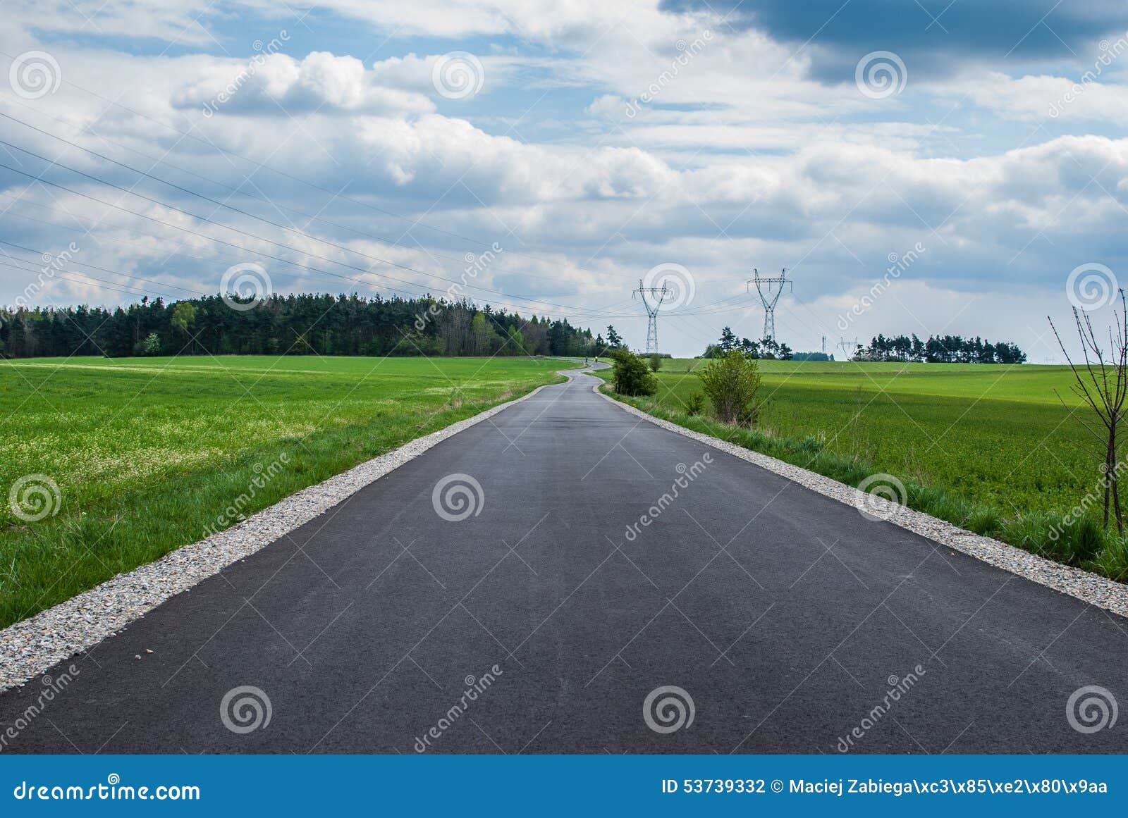 Road through the fields stock photo. Image of drive, farmland - 53739332