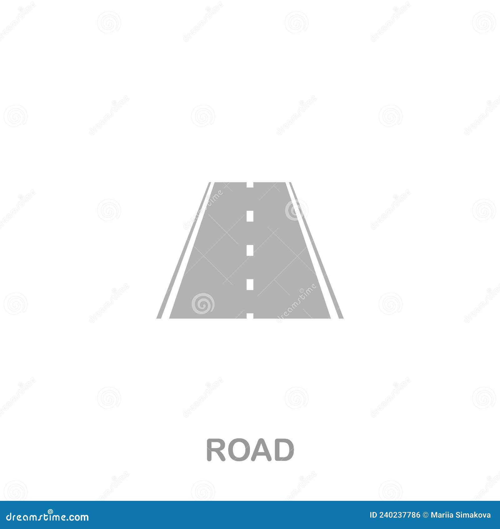 Road Flat Icon. Colored Element Sign from Transport Collection. Flat ...