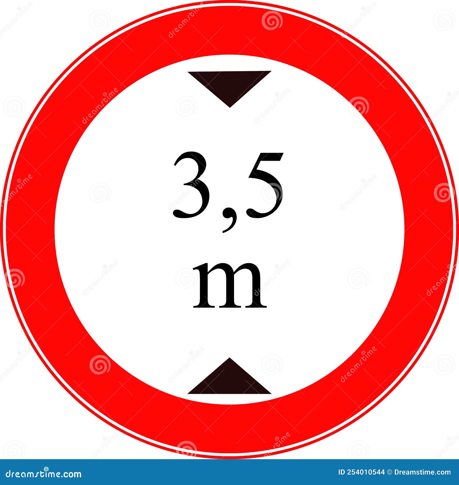 A Road Forbidding Sign. Height Restriction Sign Stock Vector ...