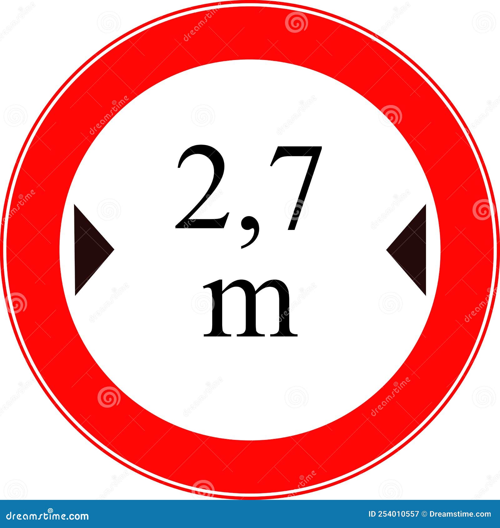 A Road Forbidding Sign. the Width Restriction Sign Stock Vector ...