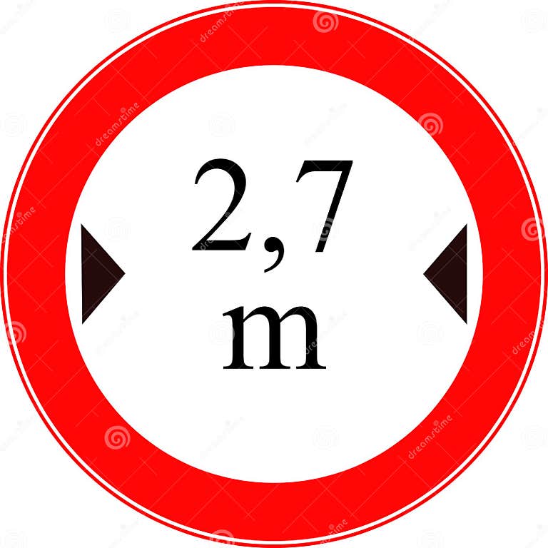 A Road Forbidding Sign. the Width Restriction Sign Stock Vector ...
