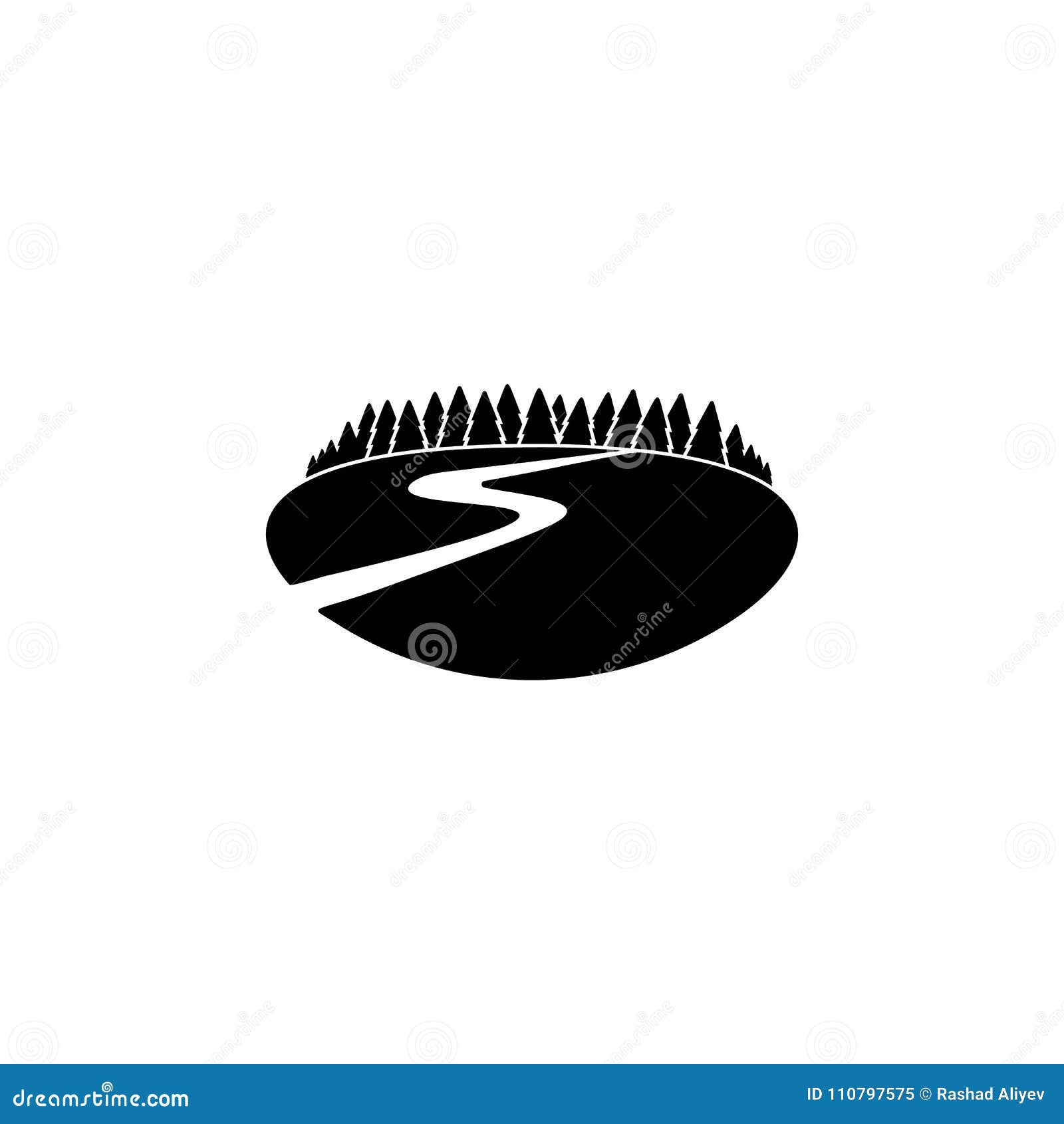 Road through the Forest Icon. Element of Parks and Landscape Icon Stock ...