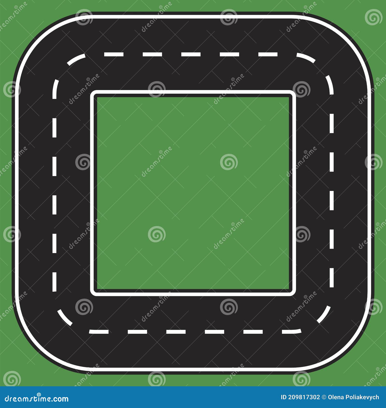 The Road is in the Form of a Square. the Track is Square. Road Style ...