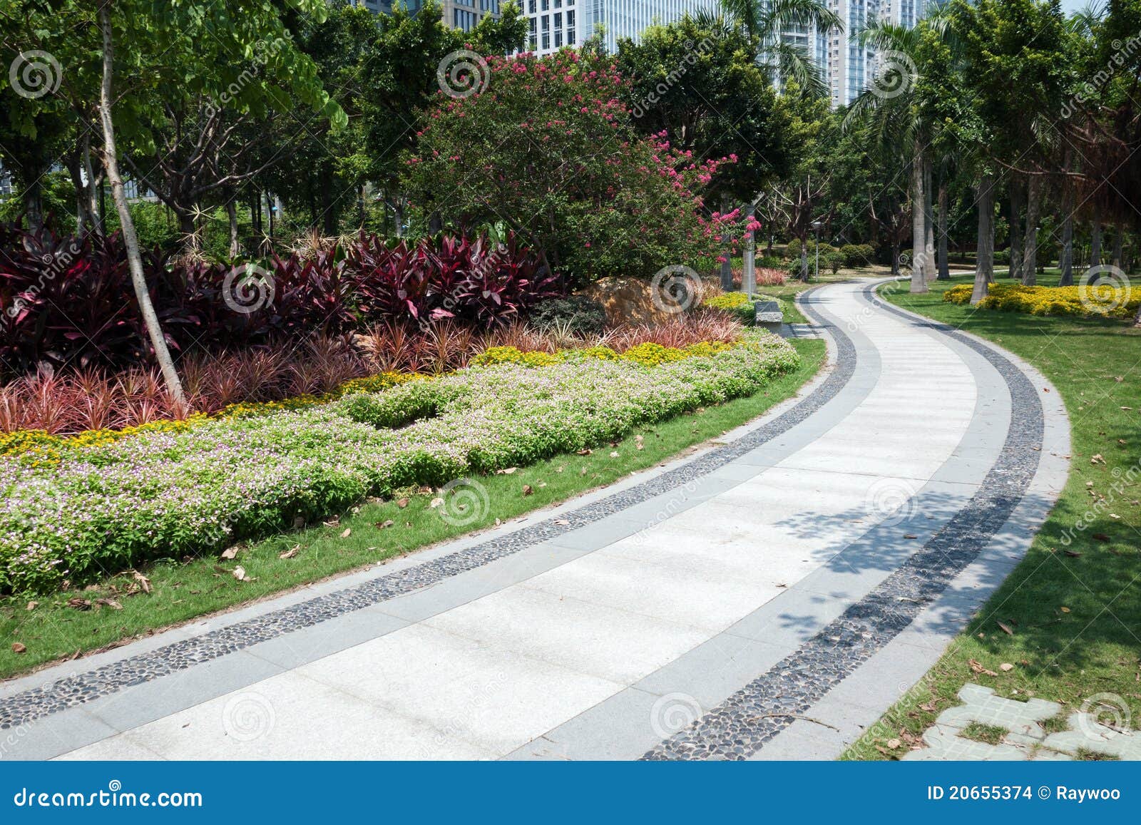 Road in garden stock photo. Image of pathway, park, curve - 20655374