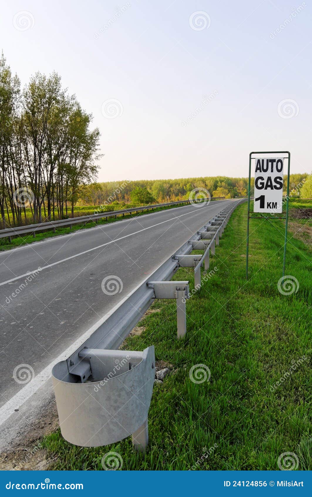 Road with gas sign stock photo. Image of refuel, line - 24124856