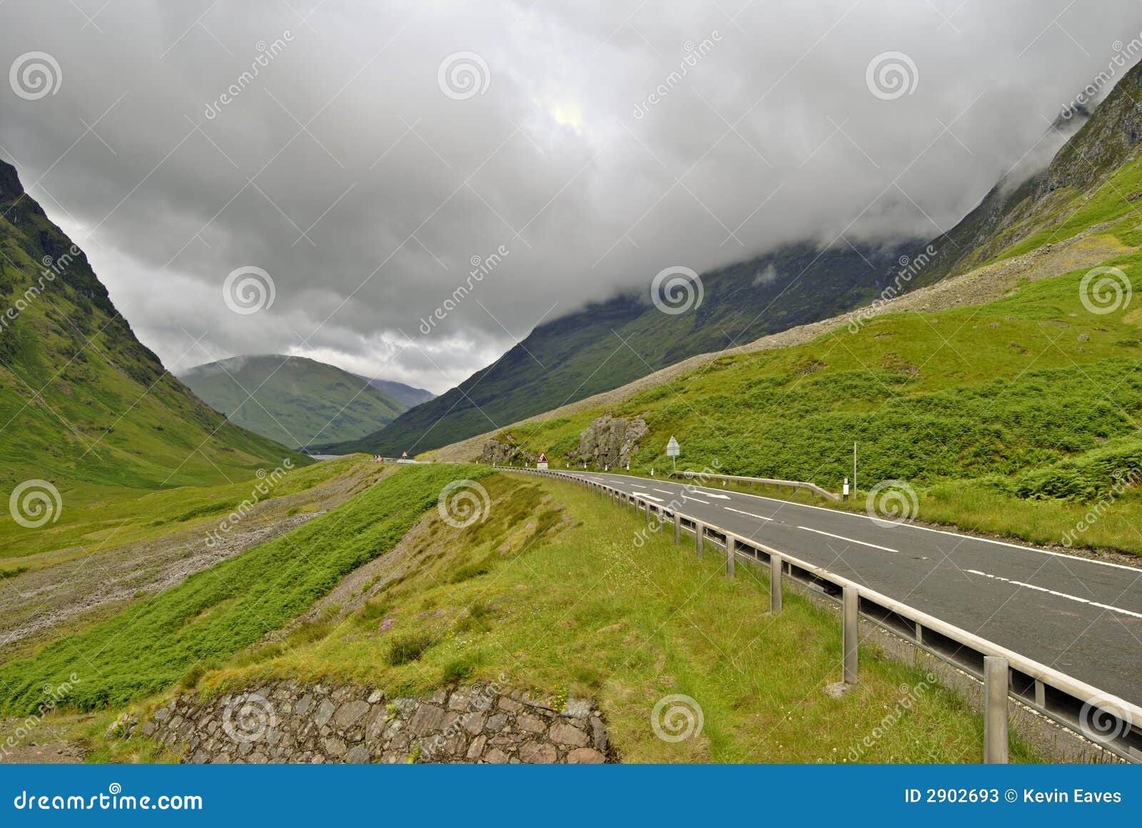 Road through Glencoe stock image. Image of clouds, outdoors - 2902693