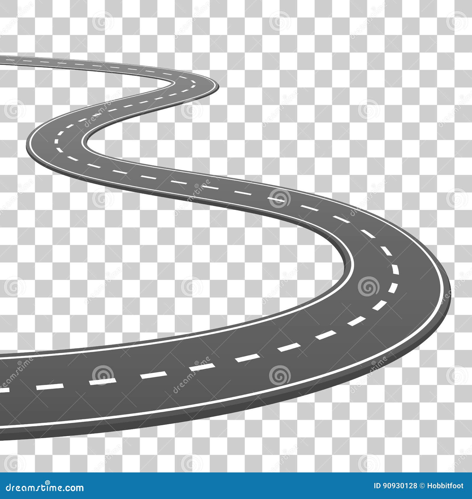 The Road Goes The Distance. Empty Road In The Desert. Predawn Landscape ...