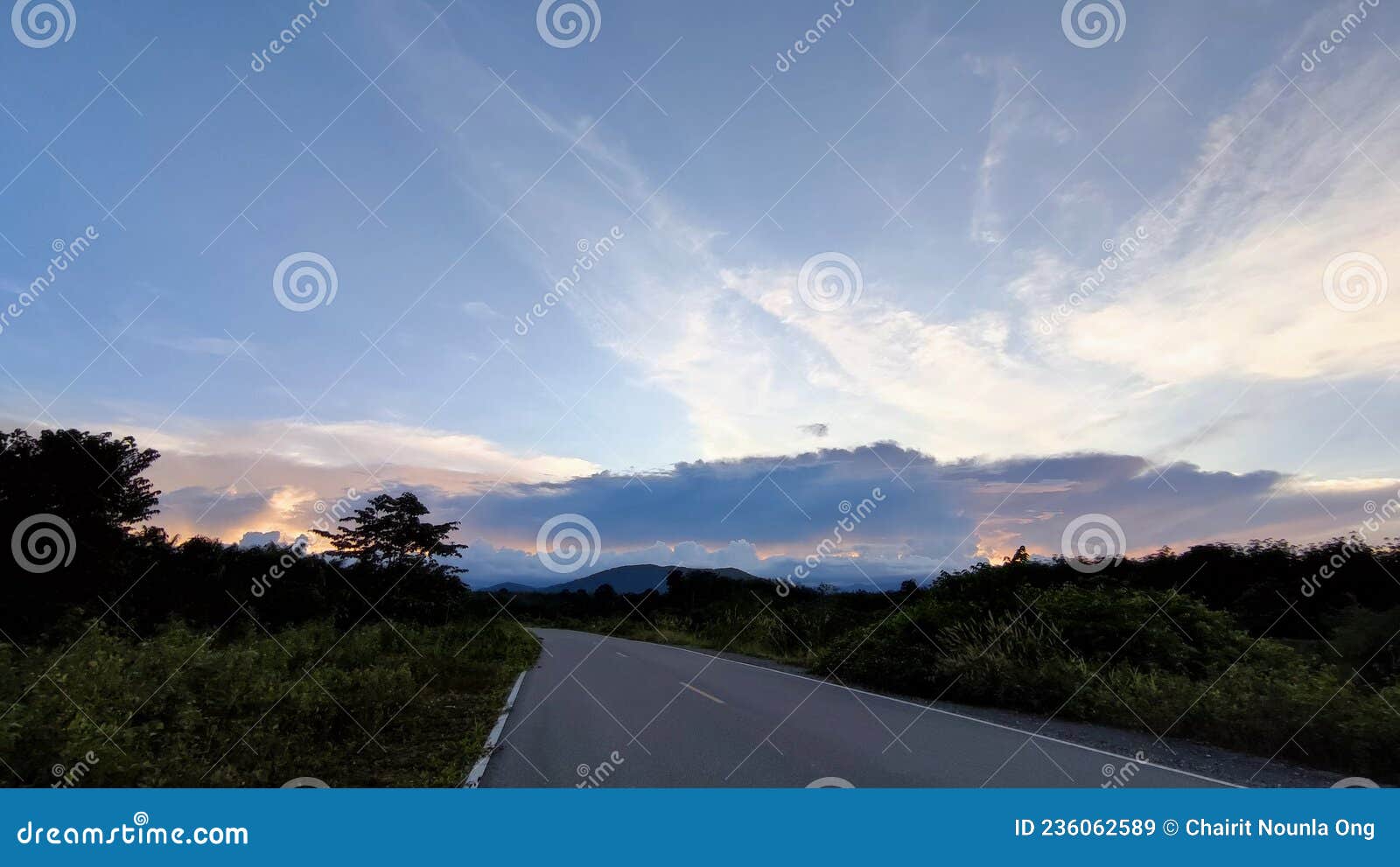 Road that goes somewhere stock image. Image of horizon - 236062589