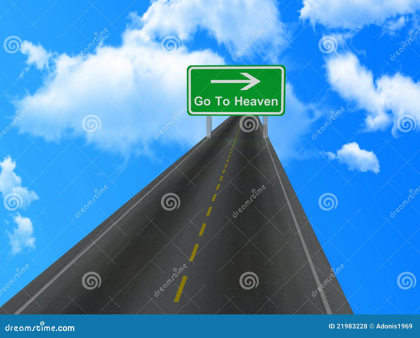 Road going to heaven stock illustration. Illustration of recedes - 21983228