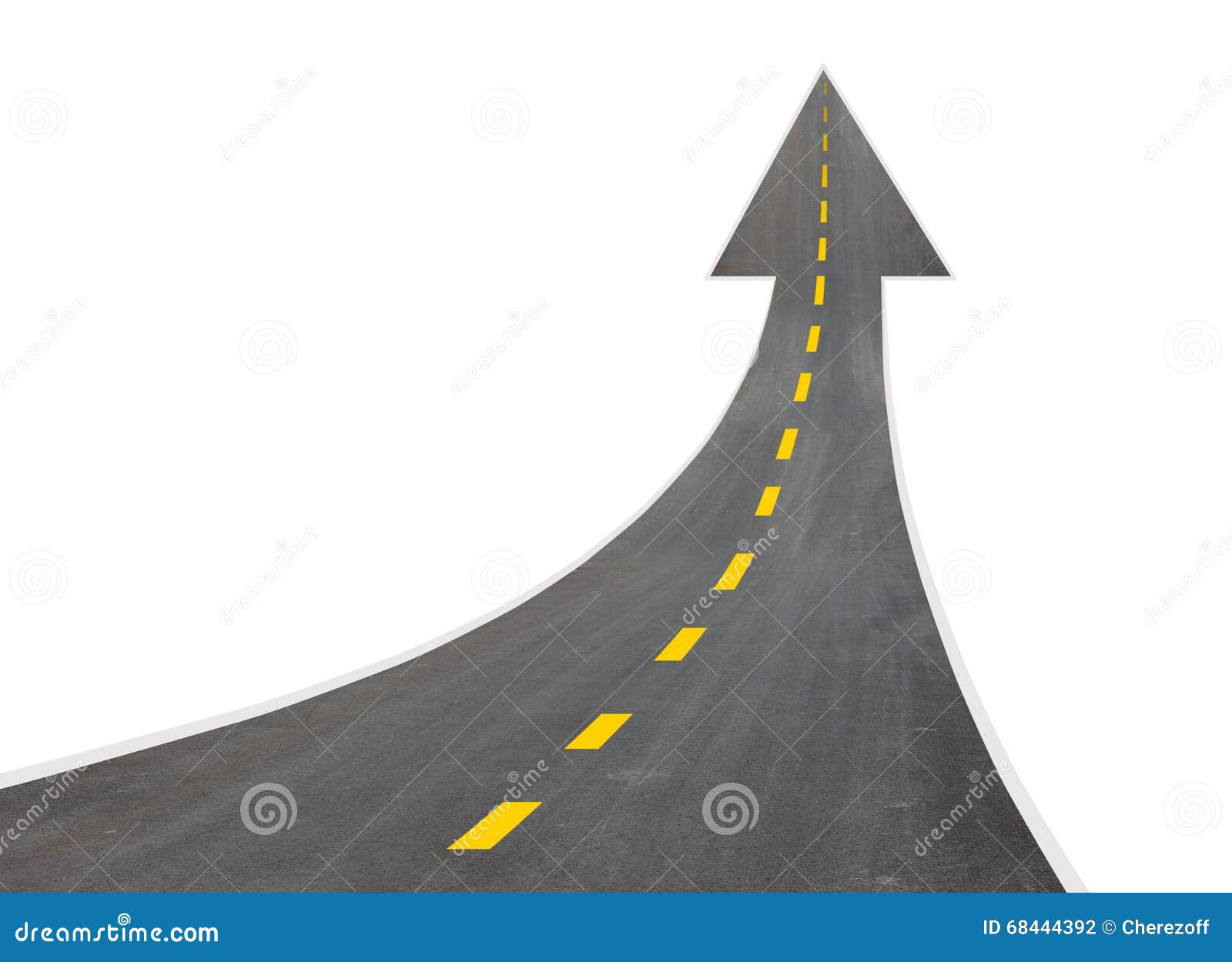Road going up llike arrow stock illustration. Illustration of highway ...