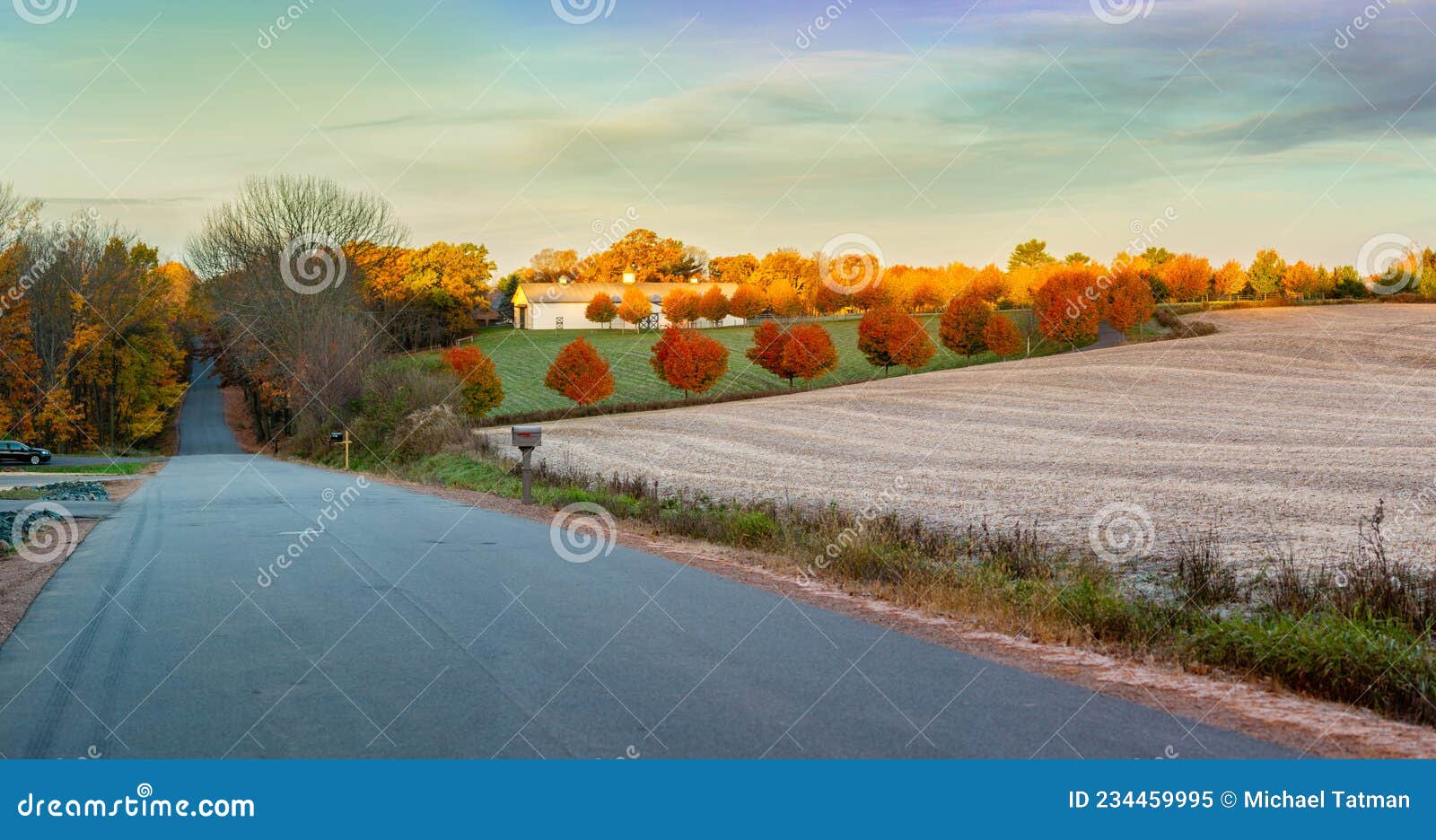 Road Going through a Wisconsin Countryside in October Stock Image ...